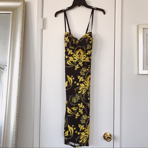 bebe | Dresses | Bebe Floral Body Hugging Asymmetrical Dress | Poshmark
